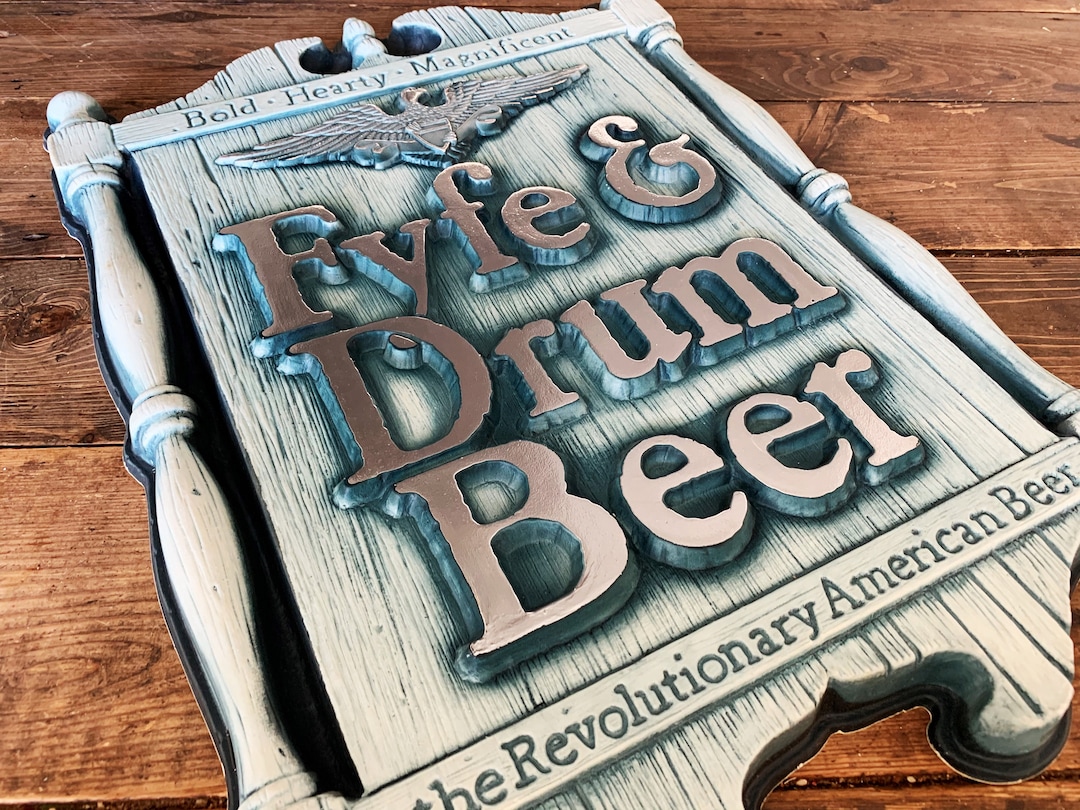 Vintage Beer Sign Fyfe & Drum Beer Sign Vintage Beer Sign Retro Bar ...