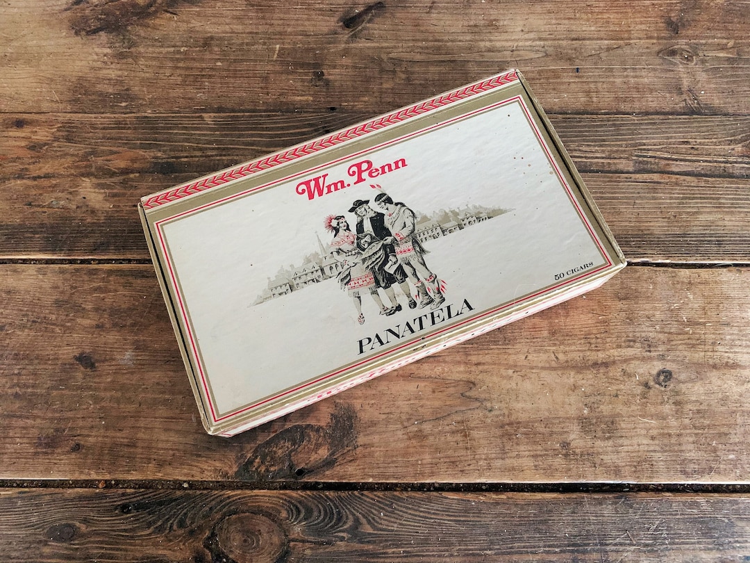 Vintage Wm. Penn Panatela Cigar Box Vintage American Tobacciana Old ...