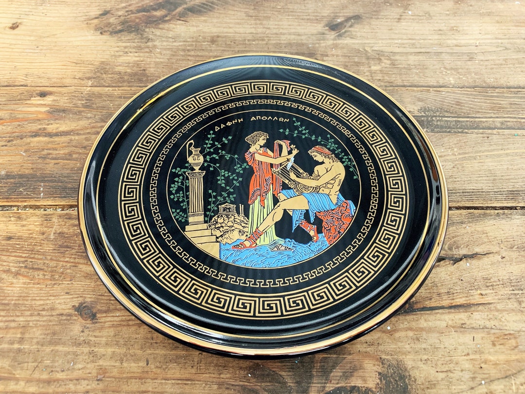 Vintage Greek S Marked 8 Decorative Wall Plate Featuring Orpheus and ...