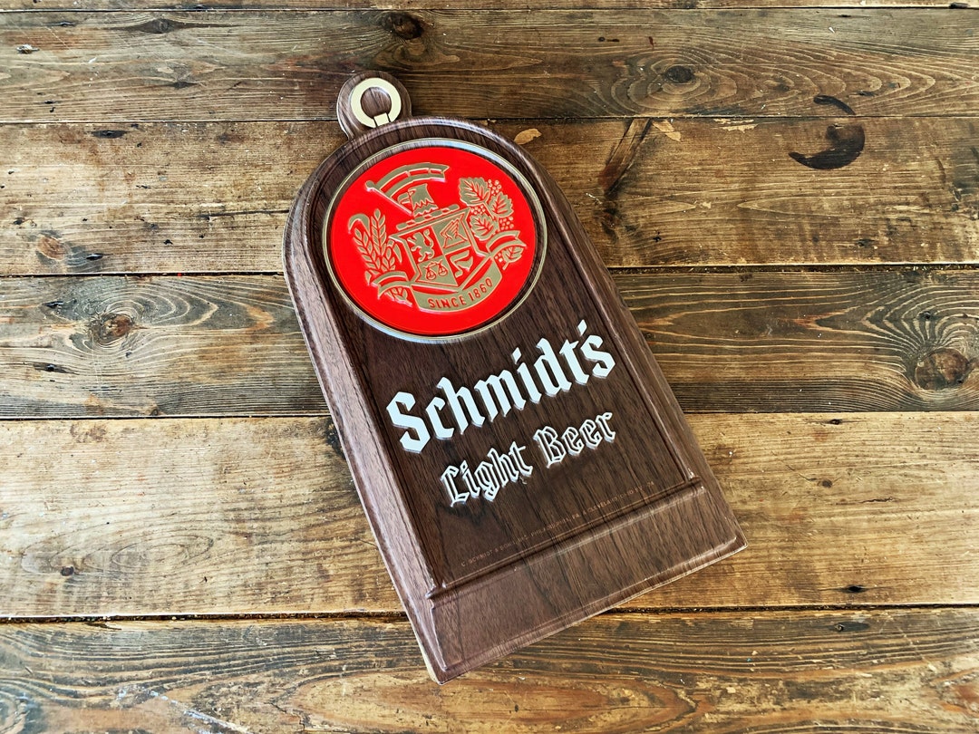Vintage Beer Sign Schmidt's Light Beer Sign Vintage Schmidt Beer Sign ...