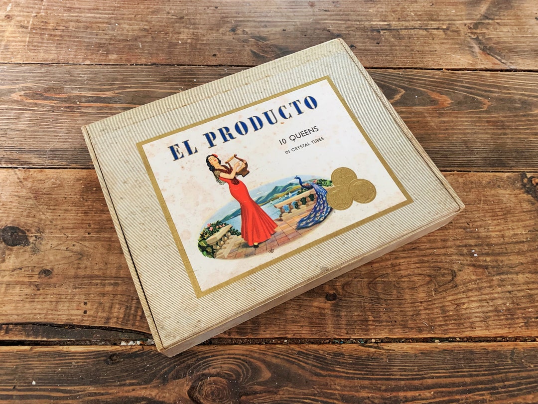 Vintage El Producto 10 Queens Cigar Box Vintage Tobacciana Old Cigar ...