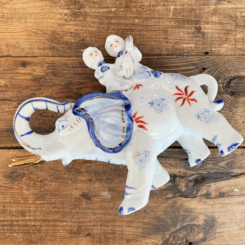Porcelain Elephant - Etsy