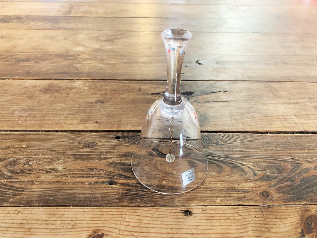 Vintage French Crystal Hand Bell/collectible Glass Hand - Etsy