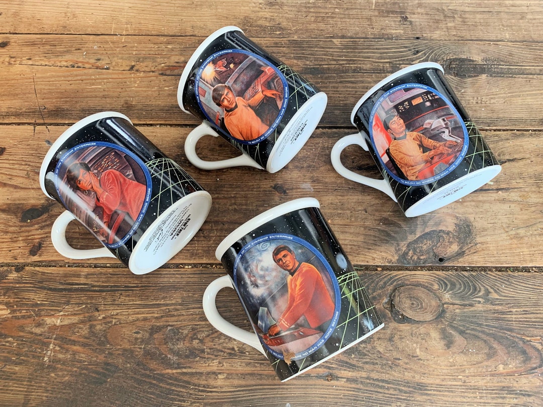 Vintage Star Trek Collectible Mugs Ceramic Star Trek Uhura Mug Chekov ...