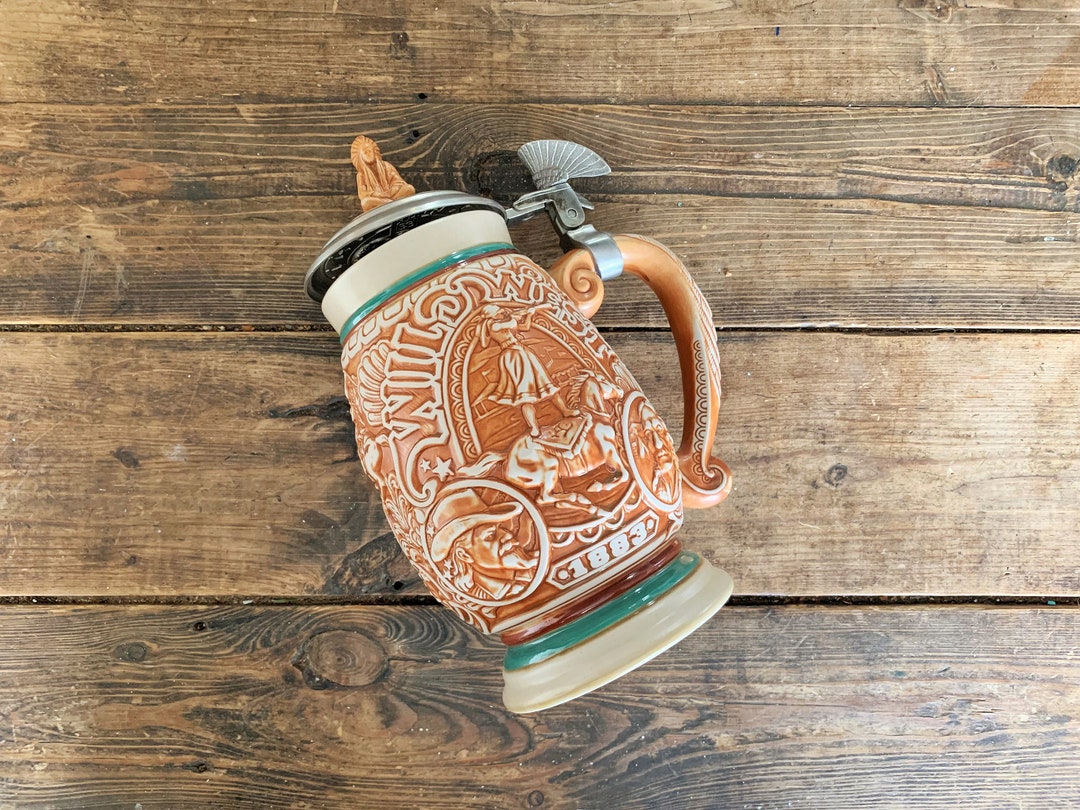 Ceramic Stein Tribute to the Wild West Stein Decorative Large Ceramic ...