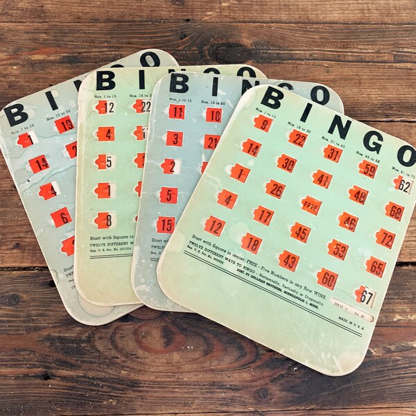Bingo Cards With Sliding Windows - Etsy