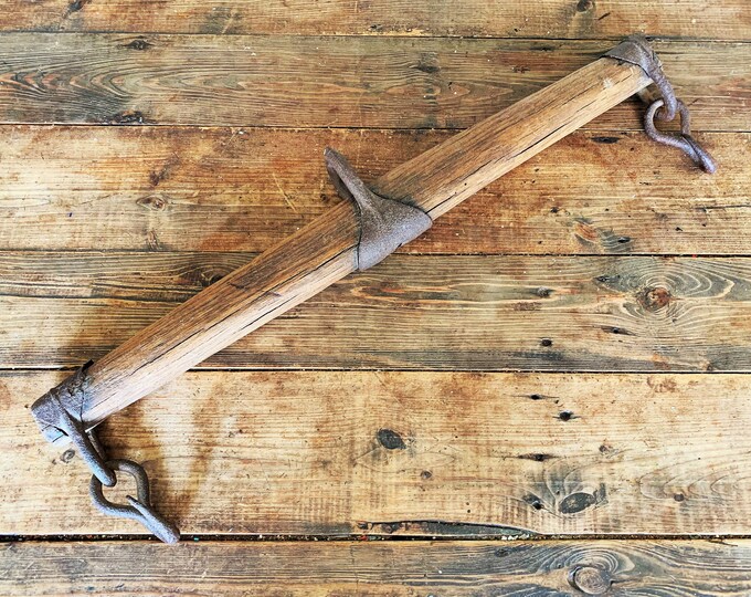 Antique Single Tree Wood and Cast Iron Horse Yoke Working Horse ...