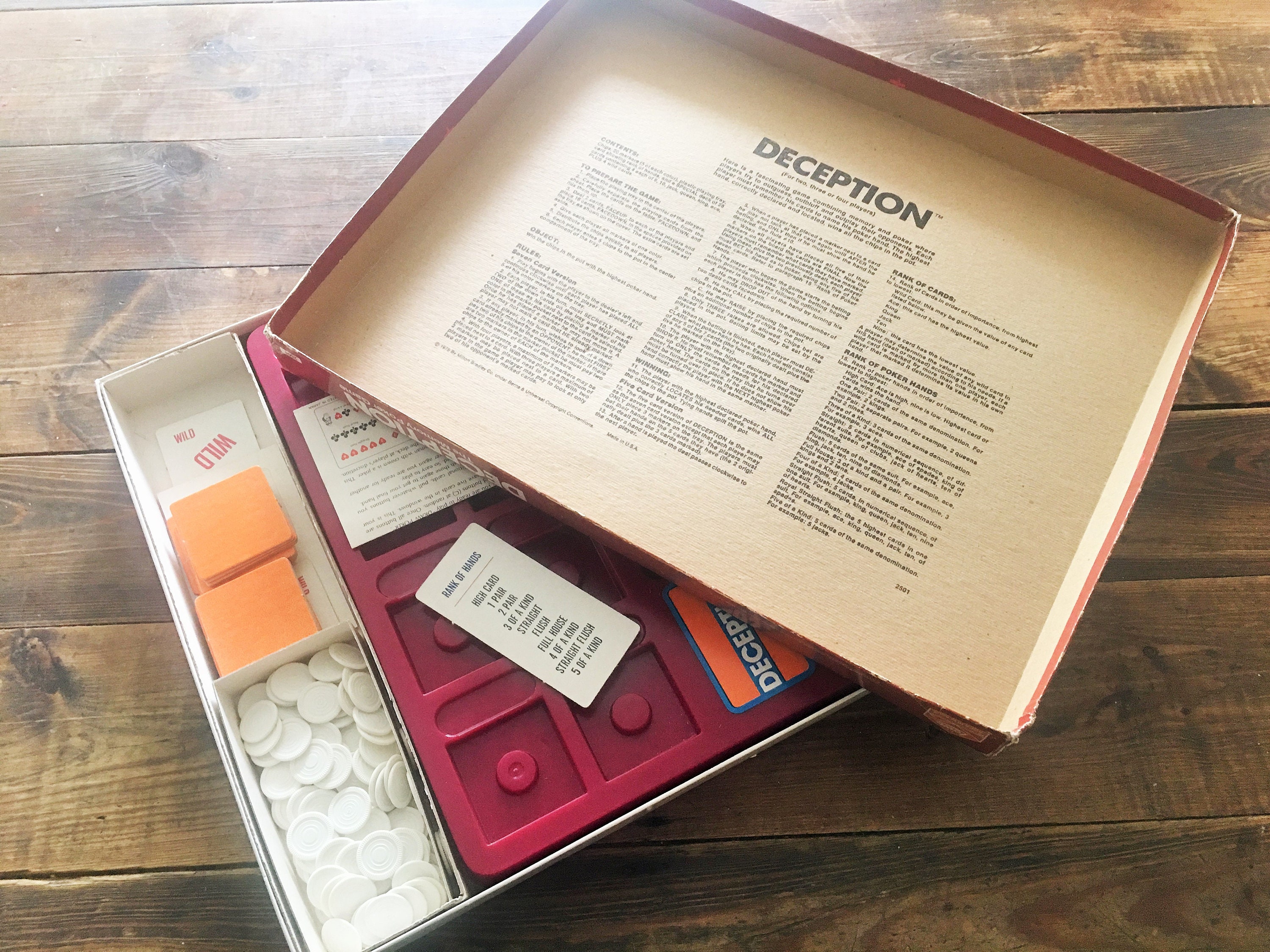 1975 Deception Board Game/vintage Board/poker Game - Etsy