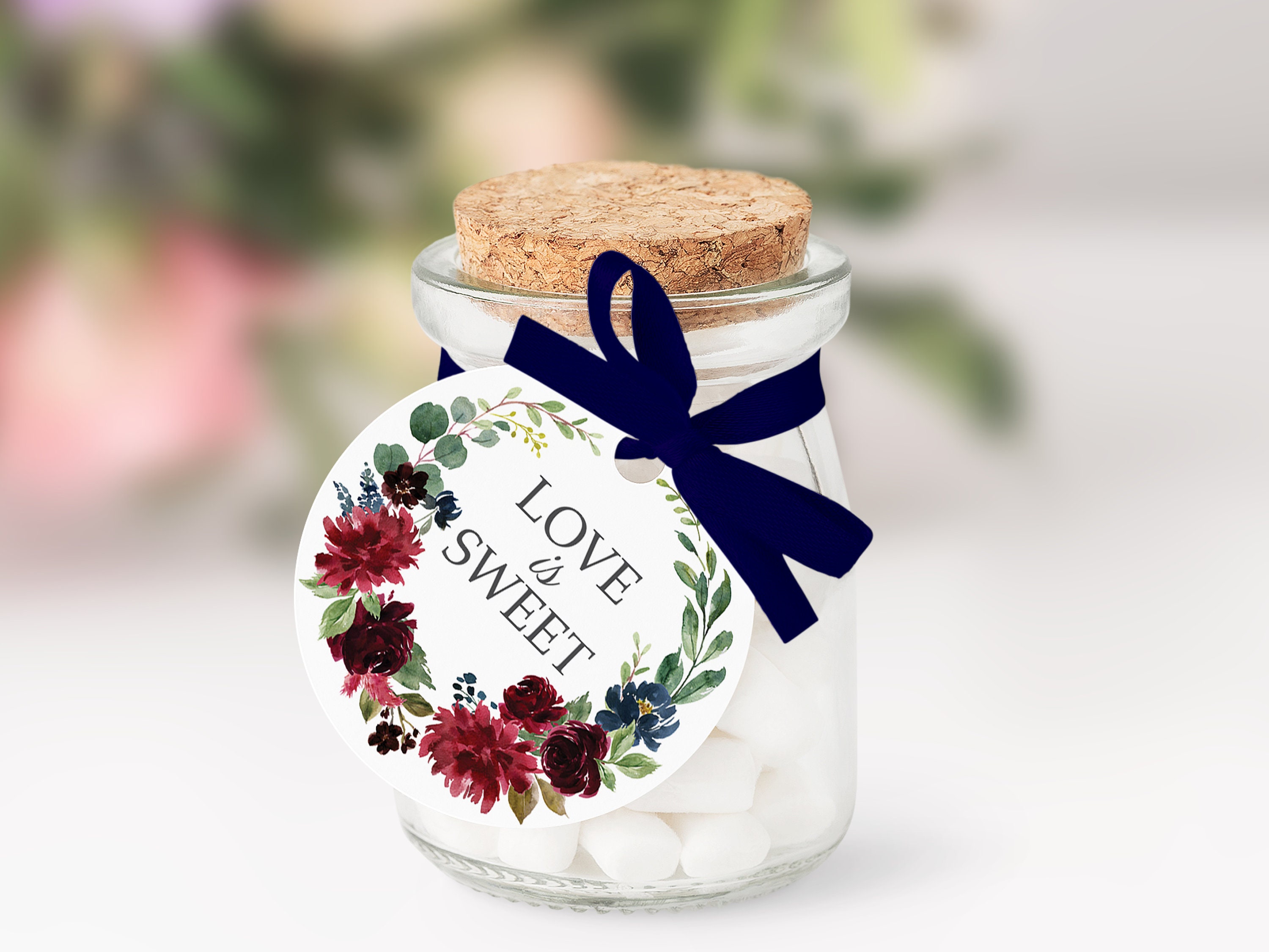 Labels for Wedding Favors Printable Navy Blue Wedding Favor | Etsy