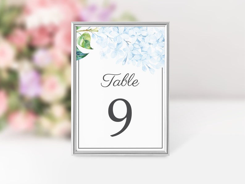 Wedding Table Numbers 5x7 Table Numbers Printable Table | Etsy