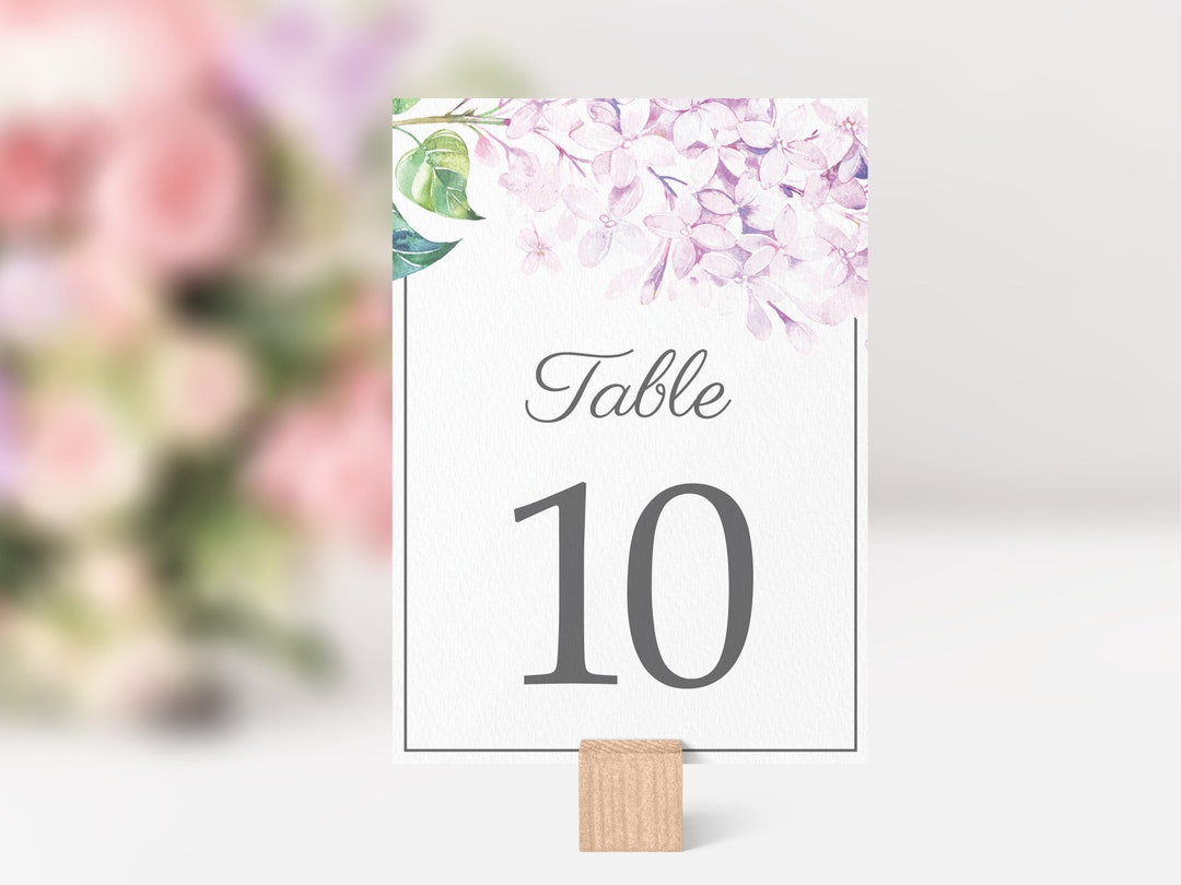 Wedding Table Numbers, 5x7 Table Numbers, Printable Table Numbers ...