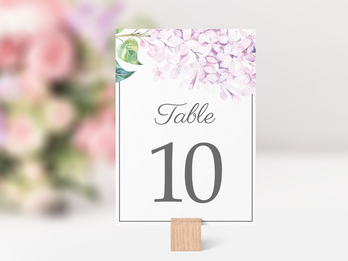 Wedding Table Numbers 5x7 Table Numbers Printable Table | Etsy