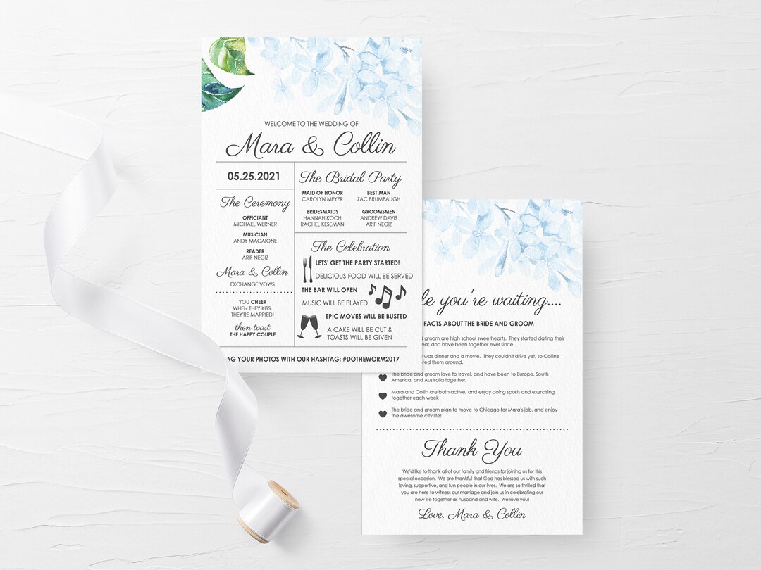 Wedding Program Infographic, Infographic Wedding Program, Floral ...