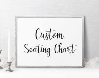 Wedding Seating Chart Heading Title Seating Chart Custom Wedding ...