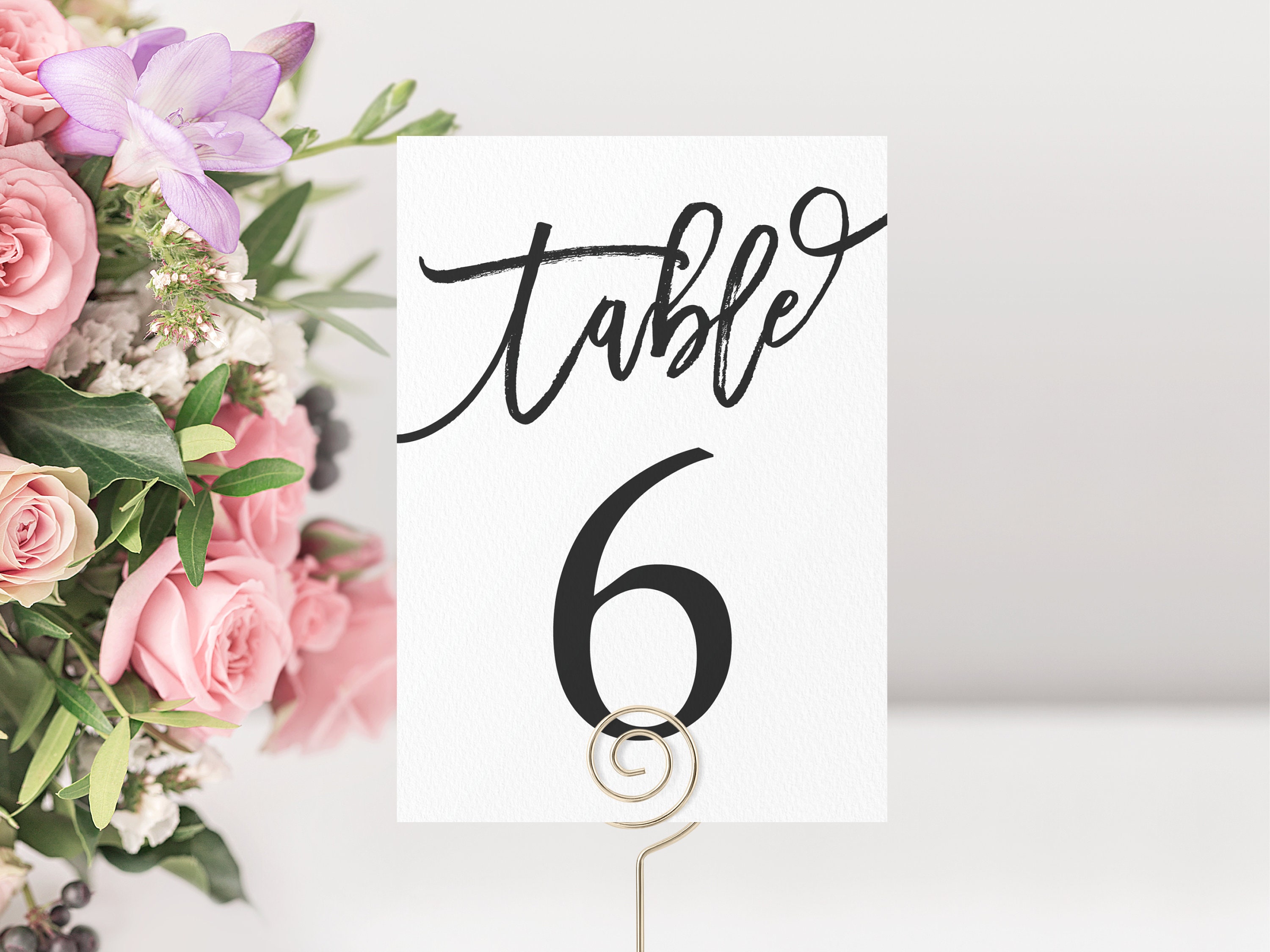 Table Numbers Printable Table Numbers Wedding Table Number | Etsy