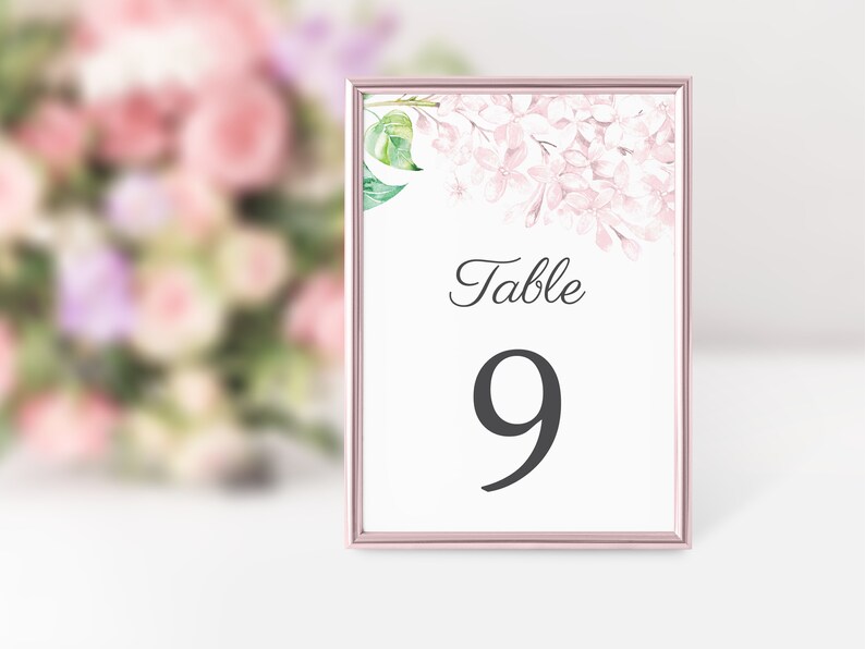 Wedding Table Numbers 5x7 Table Numbers Printable Table - Etsy