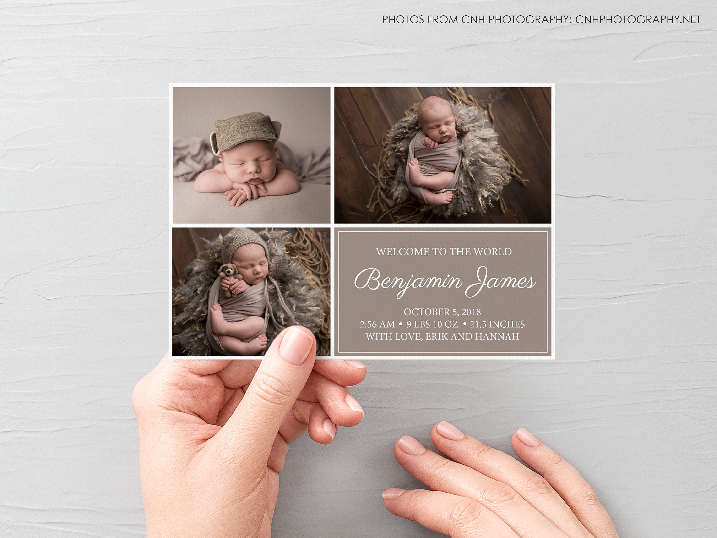 Baby Birth Announcement Card Photo Birth Announcement Card | Etsy