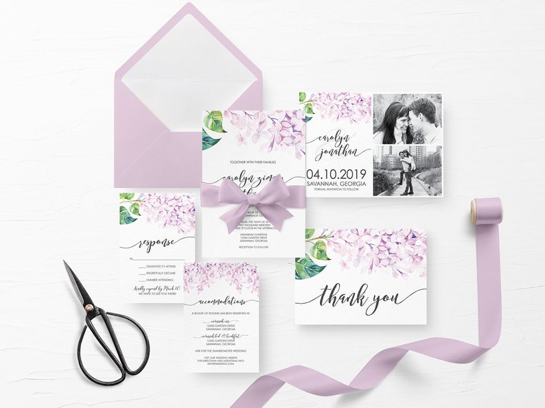 Floral Wedding Invitation Printable Wedding Invitation With | Etsy