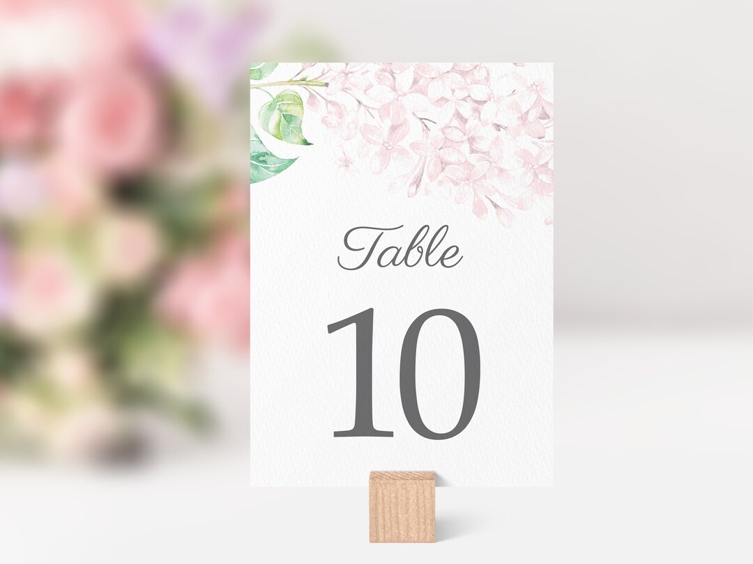 Wedding Table Numbers, 5x7 Table Numbers, Printable Table Numbers ...