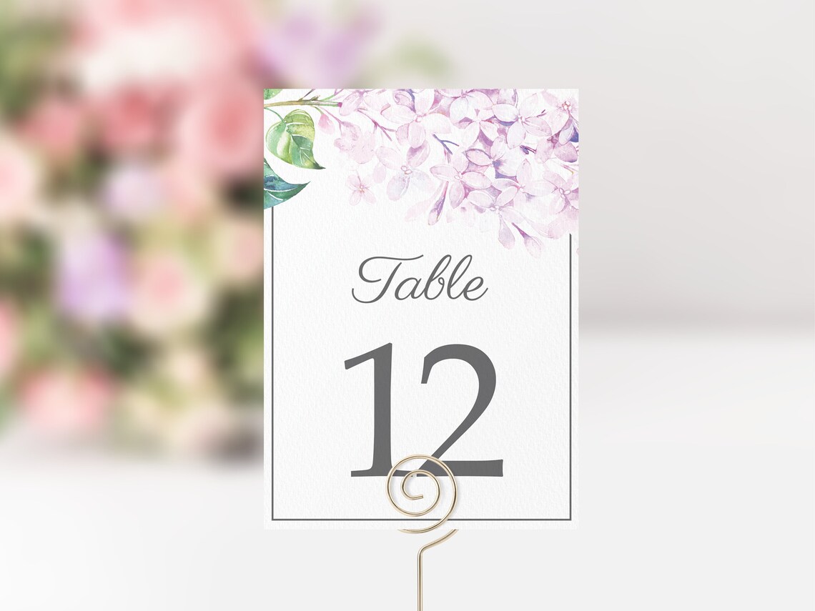 Wedding Table Numbers 5x7 Table Numbers Printable Table | Etsy