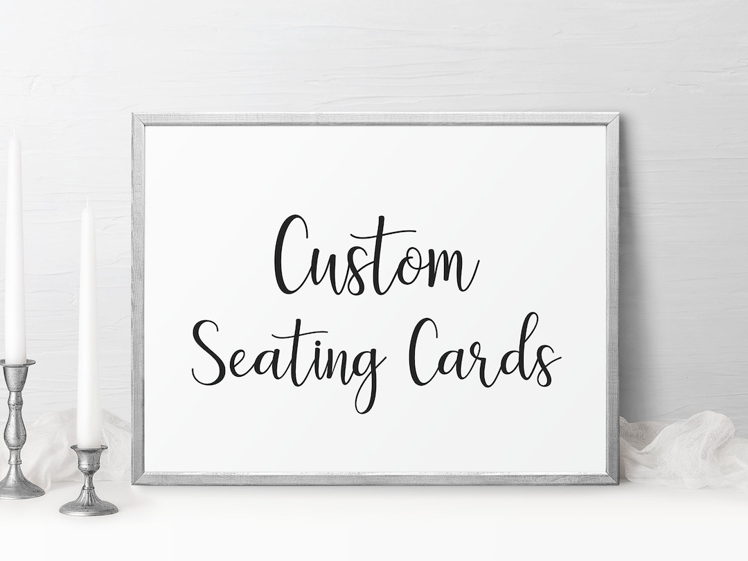 Custom Seating Cards - Etsy