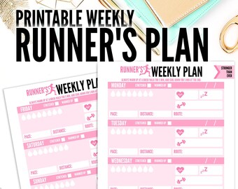 Runner's Monthly Calendar | Printable Running Planner | Printable ...