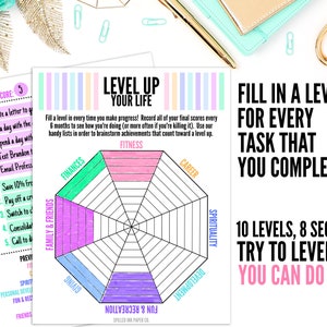 Level 10 Life Printable | Printable Level up Your Life | Fitness ...