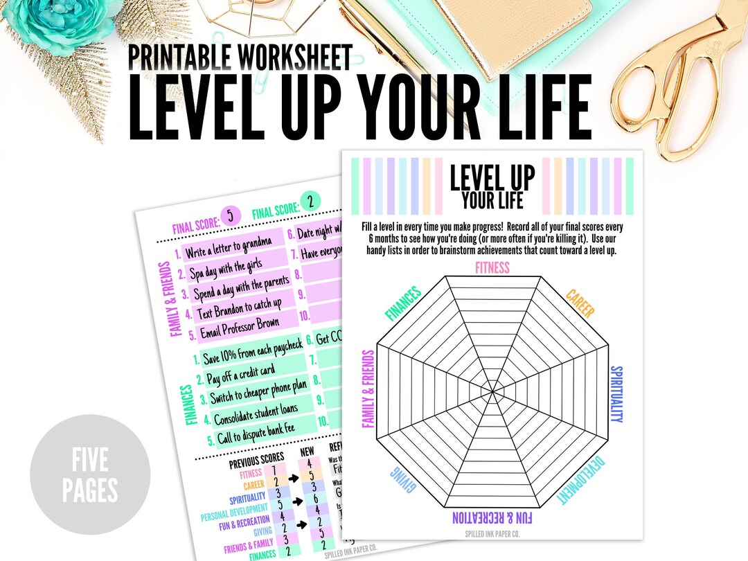 Level 10 Life Printable | Printable Level up Your Life | Fitness ...