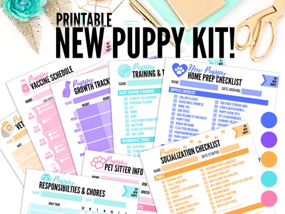 New Puppy Kit Printable Puppy Planner Printable Vaccine | Etsy