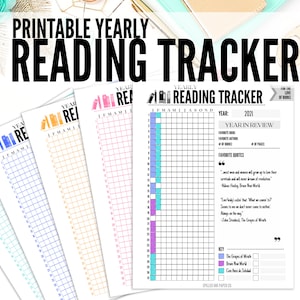 Yearly Reading Log | Printable Book Log | Reading Planner | Track ...