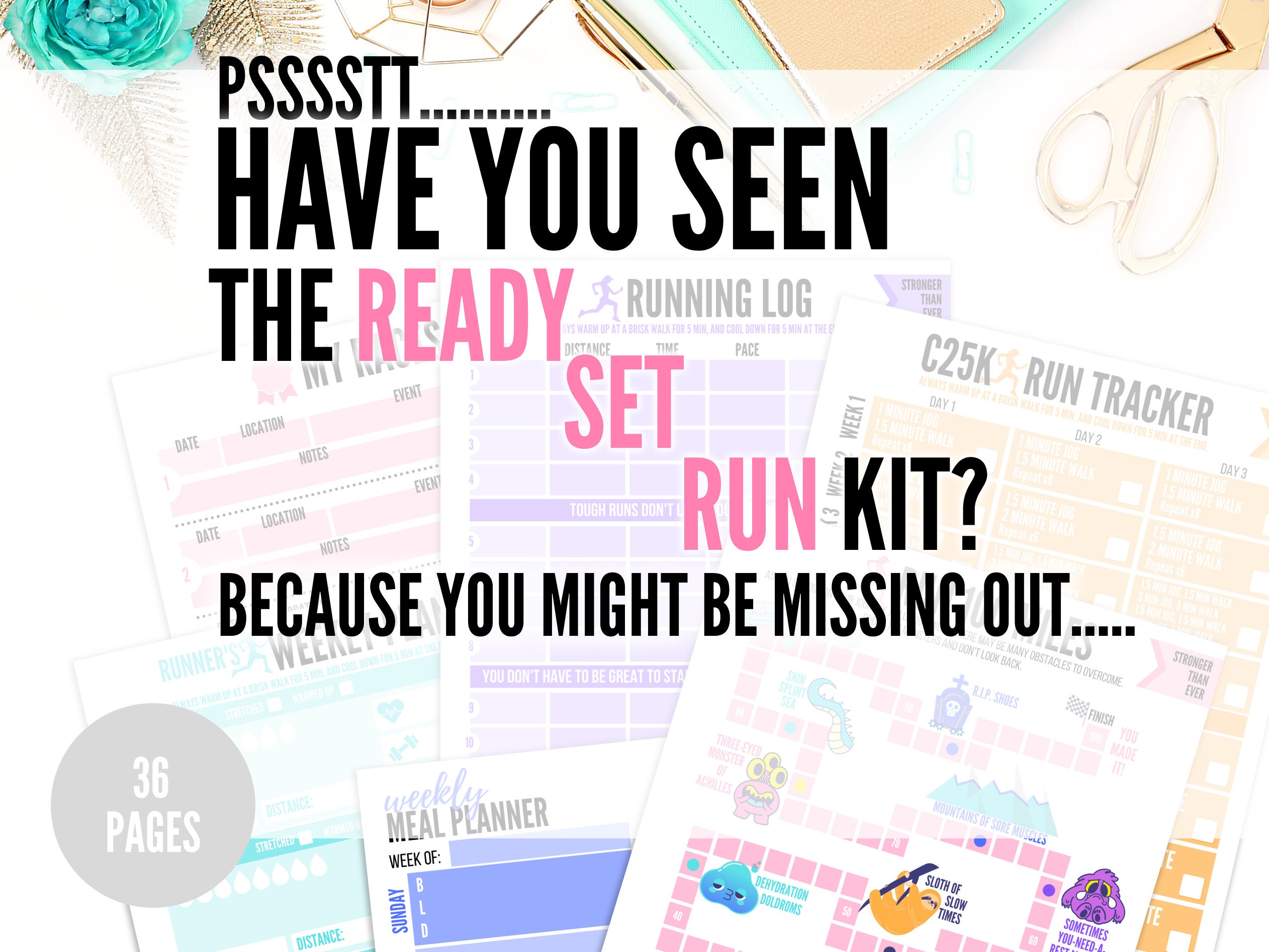 Runner's Weekly Plan | Printable Running Planner | Printable Running ...