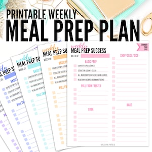 Printable Meal Prep | Printable Meals Log | Nutrition Digital Download ...