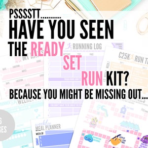 C25K Running Tracker | Printable Fitness Planner | Printable Running ...