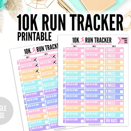 C25K Running Tracker Printable Fitness Planner Printable - Etsy