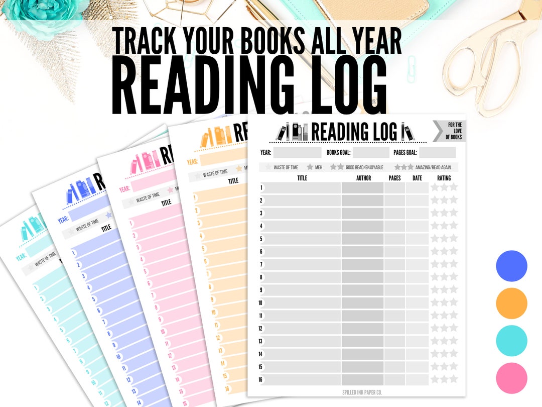 Reading Log | Printable Book Log | Summer Reading Planner | Track Your ...