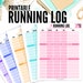 Printable Running Tracker | Printable Run Log | Fitness Digital ...