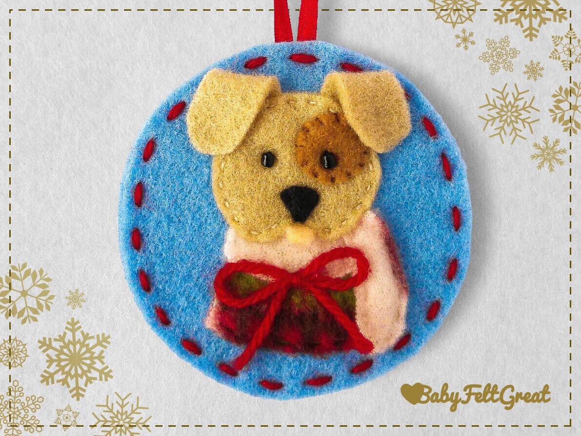 Christmas Pets Ornaments Pattern Felt Christmas Ornaments - Etsy Australia