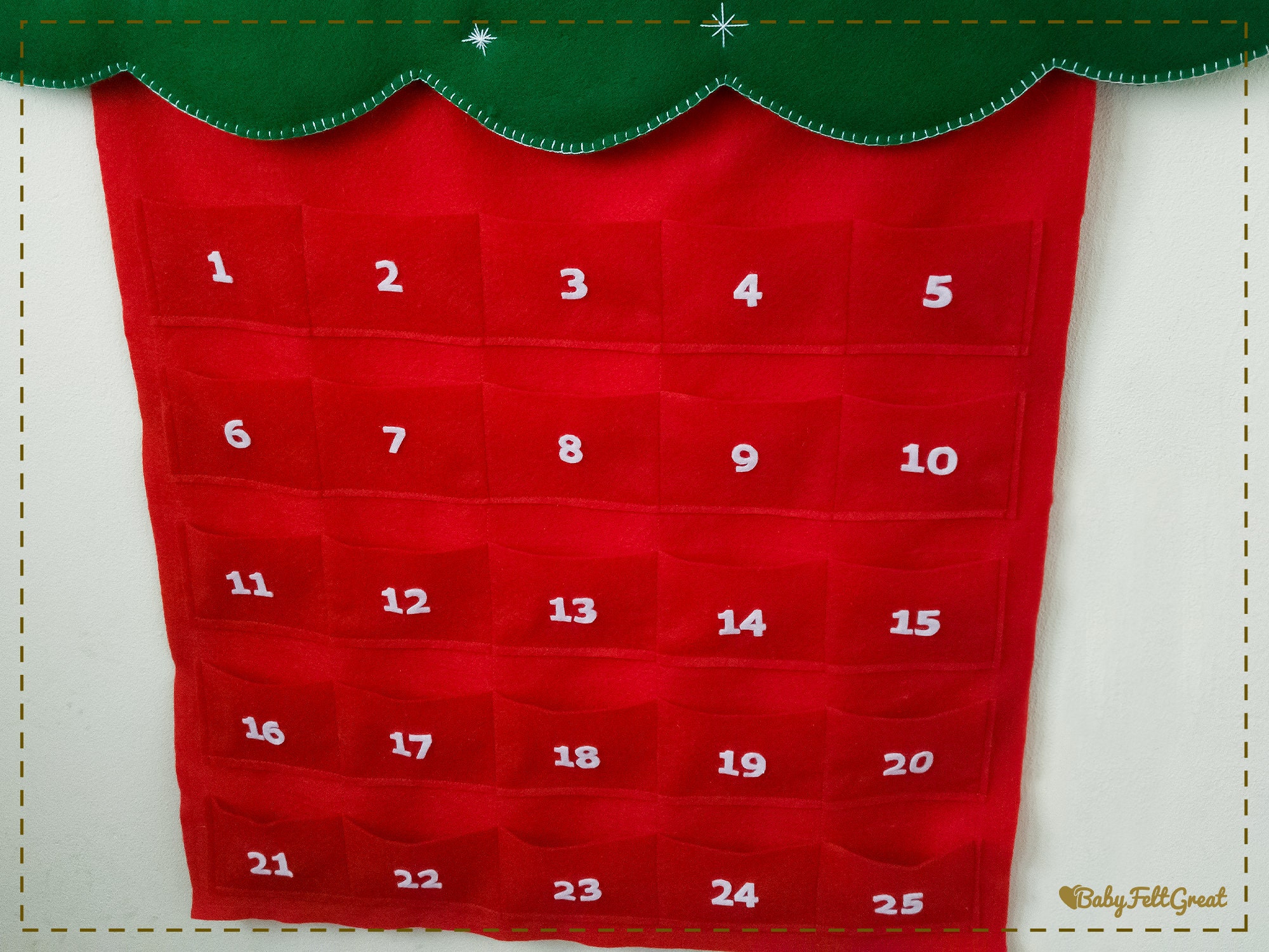 Felt Christmas Tree Advent Calendar 27 Handmade Pieces Felt | Etsy New ...