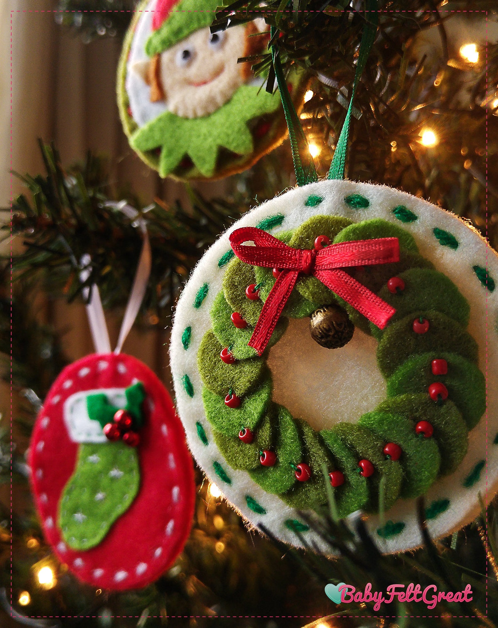 Felt Christmas Ornaments Patterns Felt Christmas Ornaments - Etsy