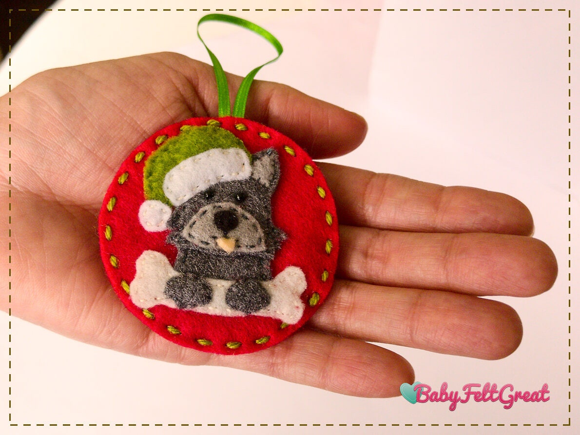 Christmas Pets Ornaments, Felt Christmas Ornament Pattern, Pdf Pattern ...