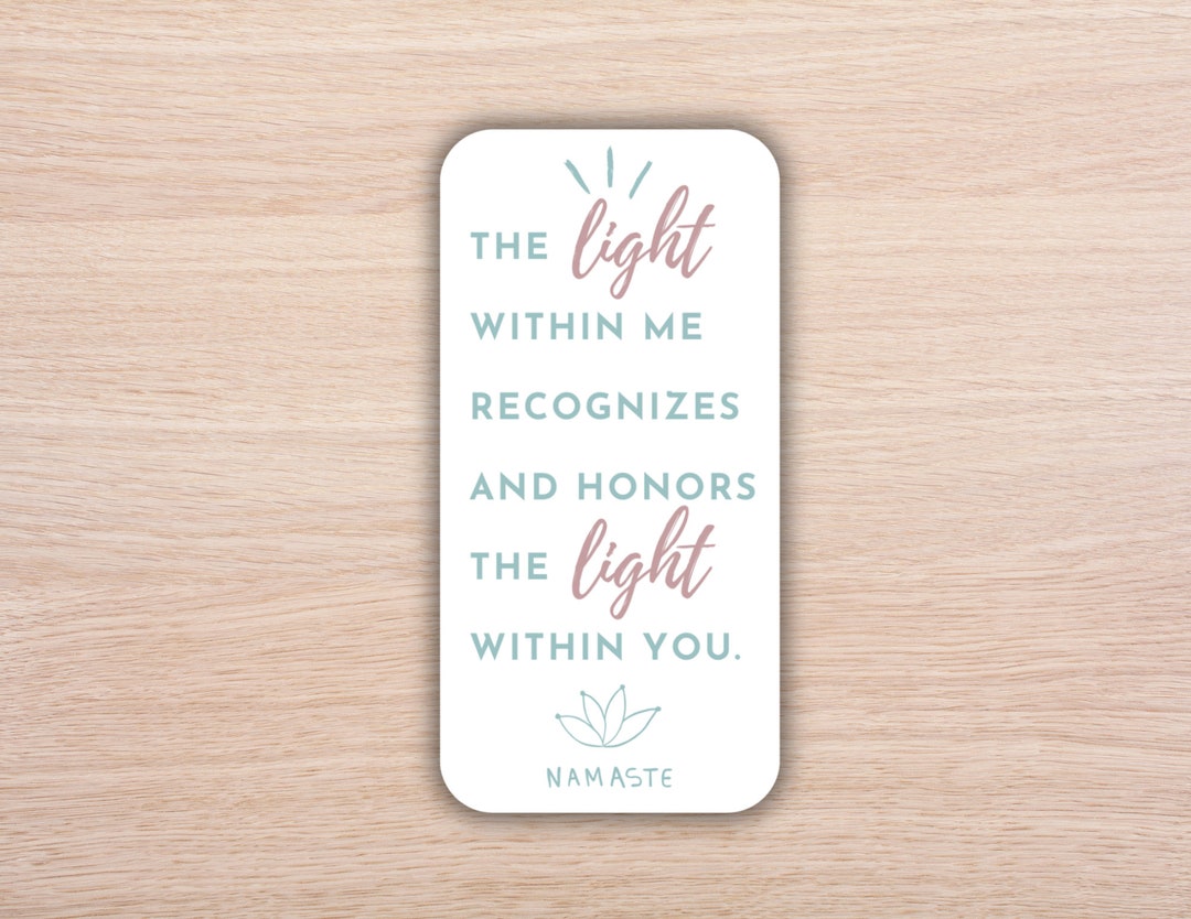 Namaste Vinyl Sticker: the Light in Me Honors You - Etsy