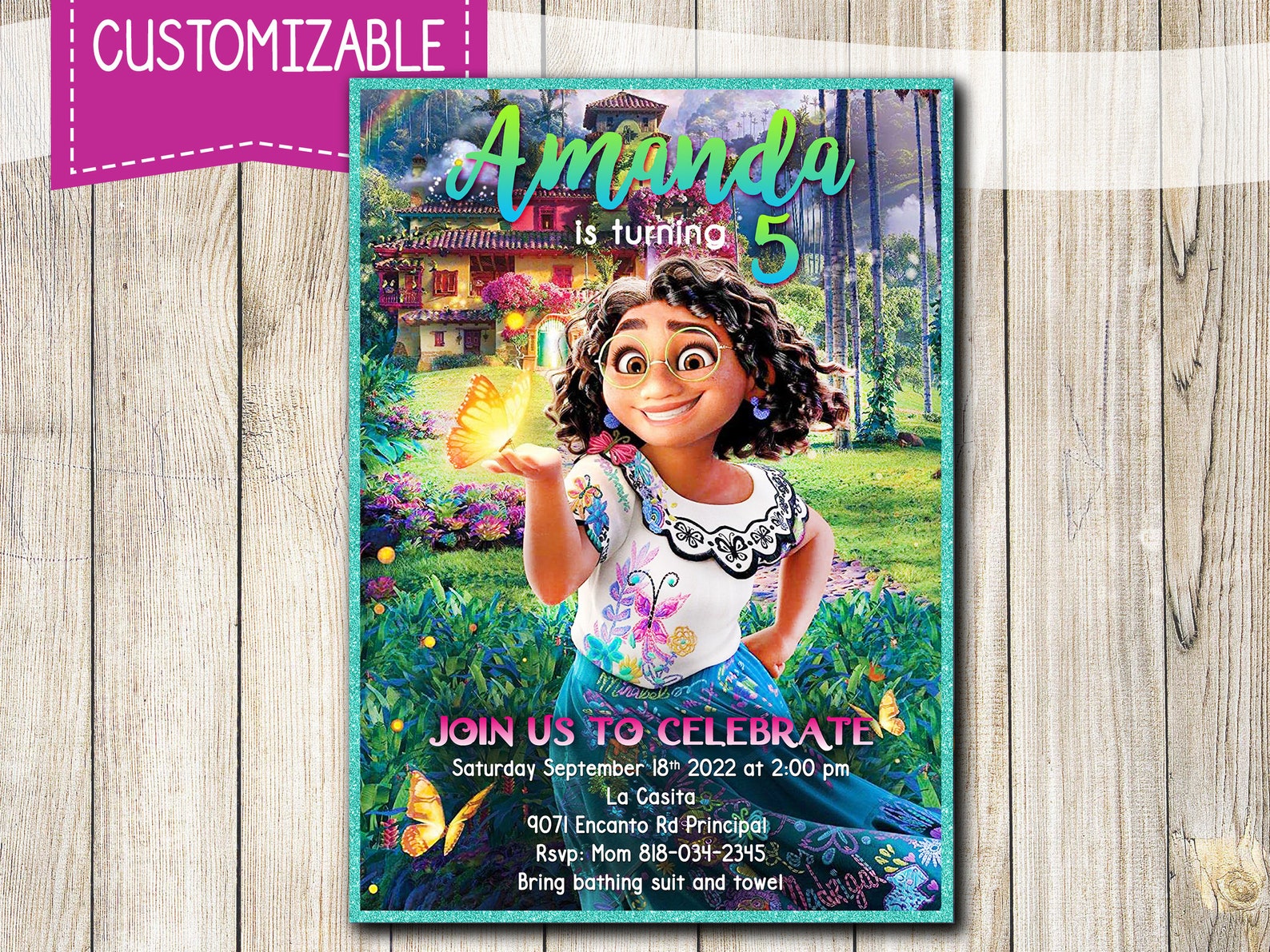 Printable Encanto Birthday Invitation Encanto Birthday - Etsy