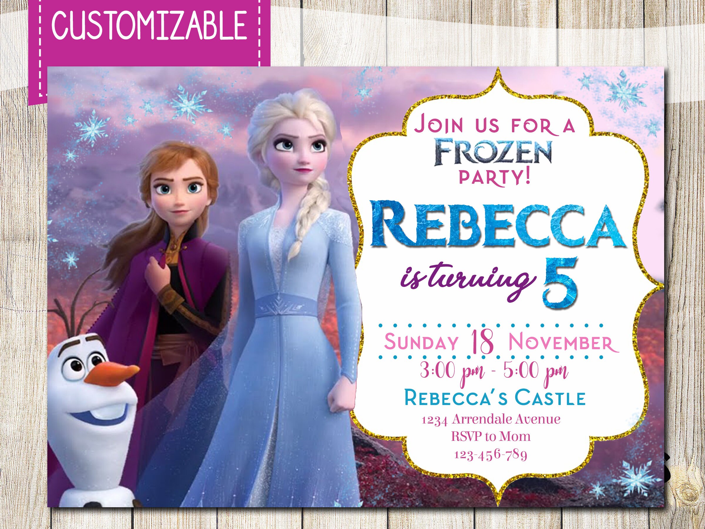 Frozen 2 Invitation Frozen Invitation Frozen 2 Birthday | Etsy