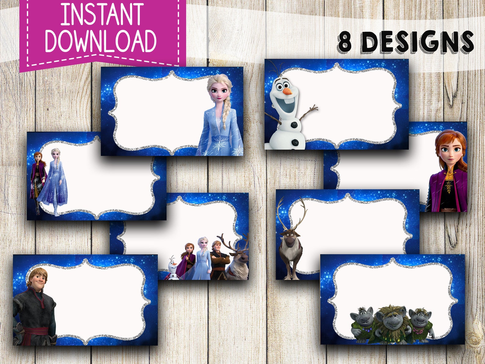 Frozen Food Labels Tent Frozen Food Tag Cards Frozen 2 Food | Etsy