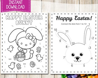 April Printable Coloring Pages: Easter Earth Day Life - Etsy