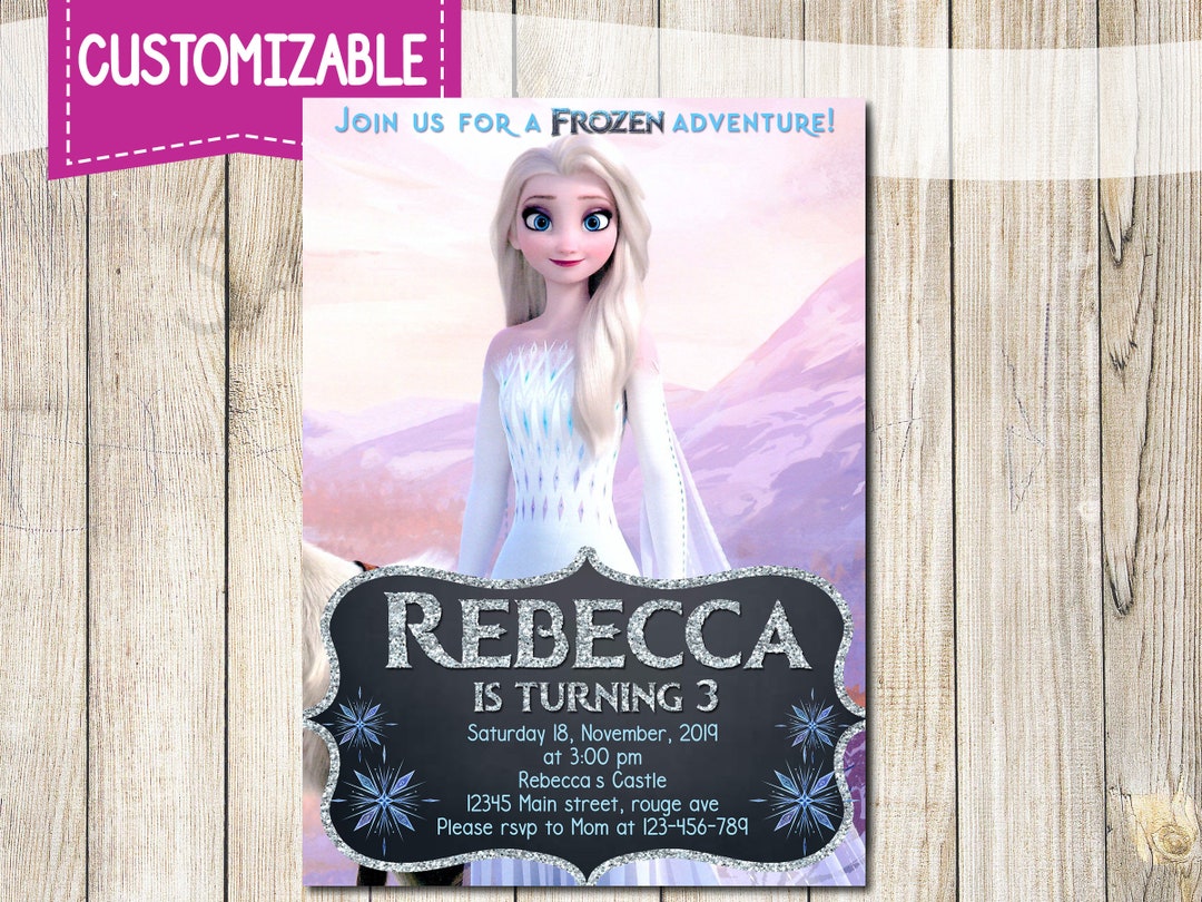 Frozen 2 Invitation, Frozen Invitation, Frozen 2 Birthday Invitation ...