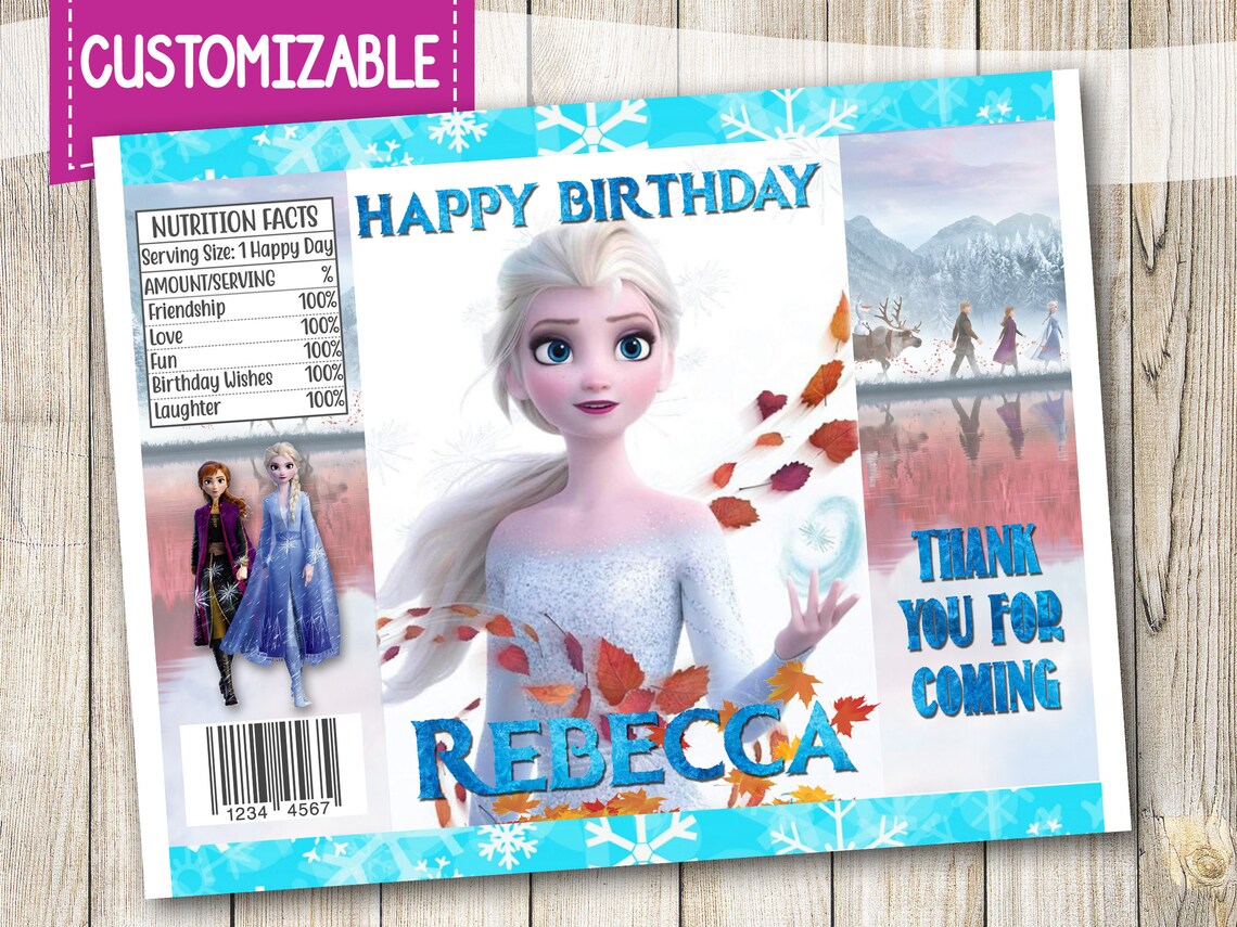 Frozen 2 Elsa Favor Bag Frozen 2 Birthday Elsa Frozen Chip | Etsy
