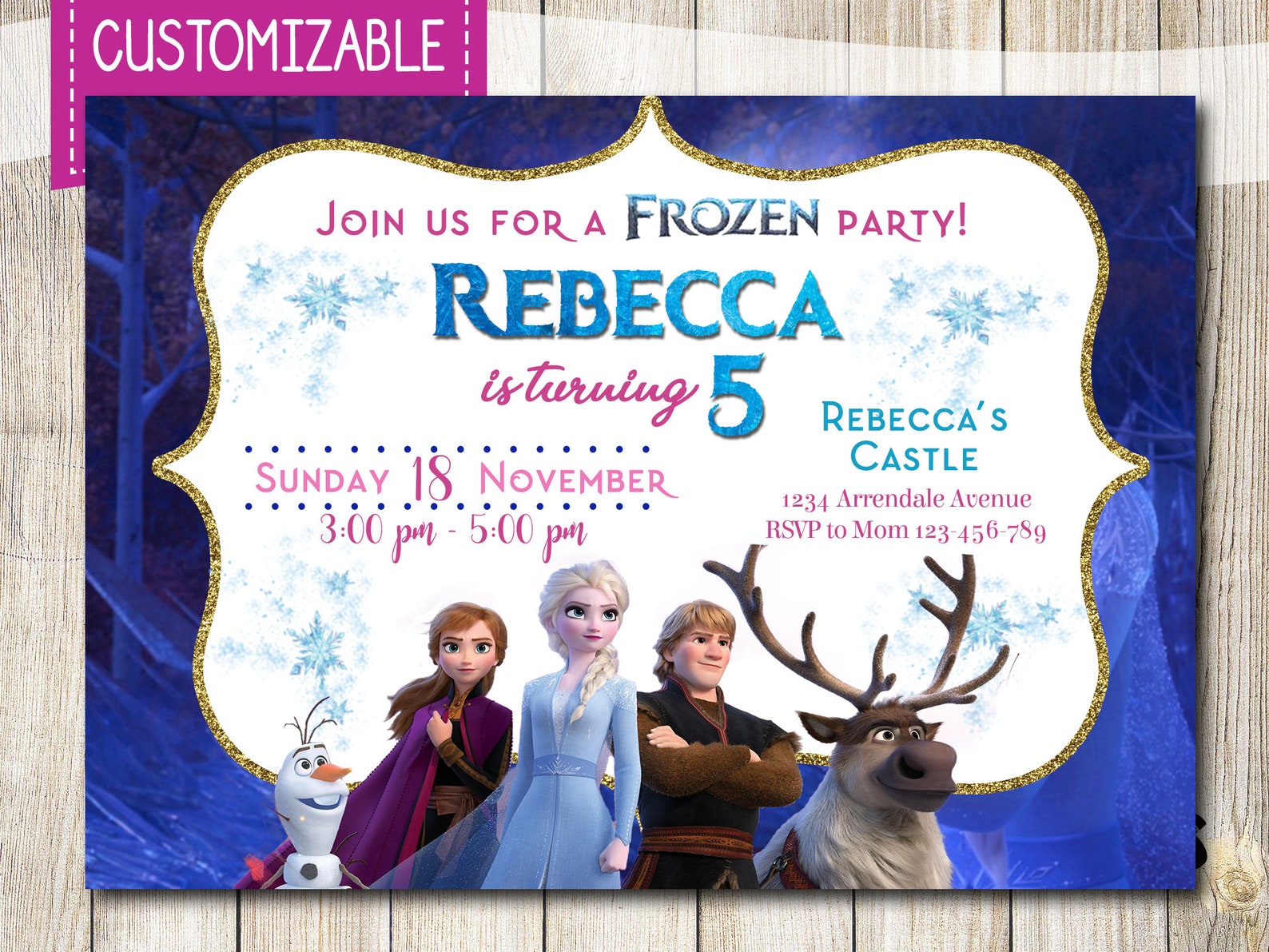 Frozen 2 Invitation Frozen 2 Birthday Invitation Frozen 2 - Etsy