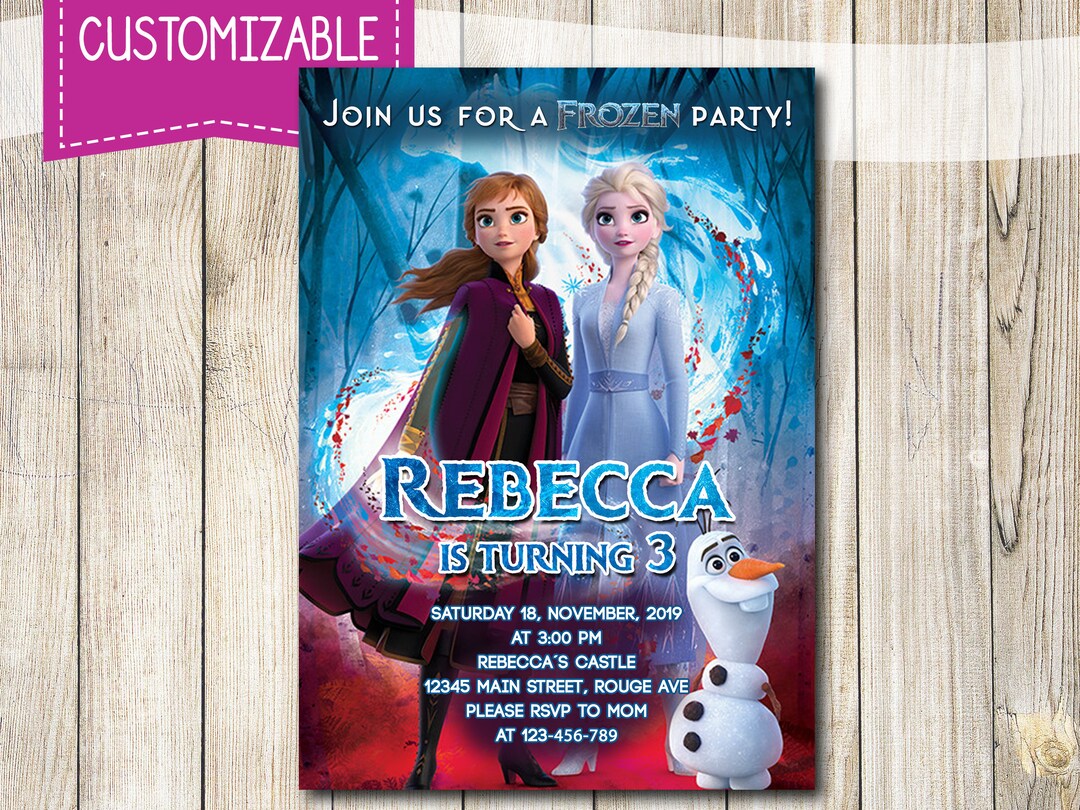 Personalized Frozen 2 Invitation, Frozen 2 Birthday Invitation, Frozen ...