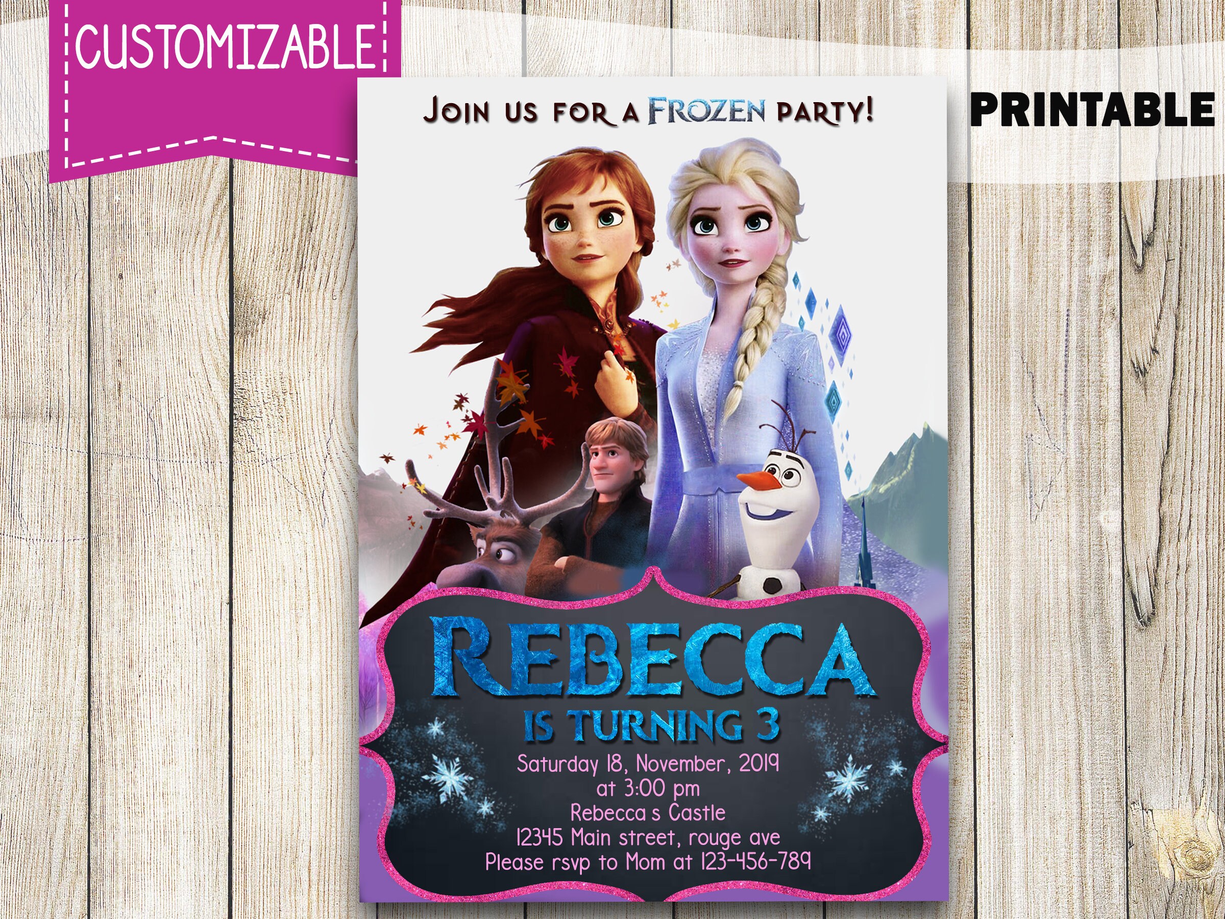 Printable Frozen 2 Birthday Invitation Frozen 2 Birthday | Etsy
